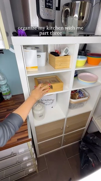 Organize my kitchen with me Part Three | Ikea Kallax 💛💙💁‍♀️ #shorts #ikea #organize - YouTube