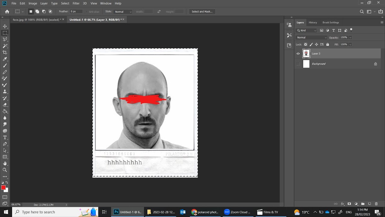 How to do a polaroid artist model - YouTube