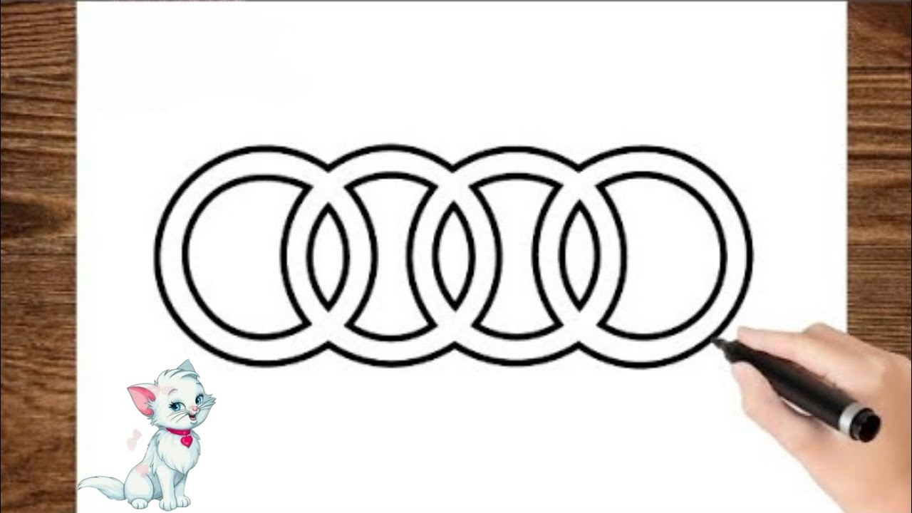 drawing Audi logo for kids | drawing shapes for kids | how to draw a ...