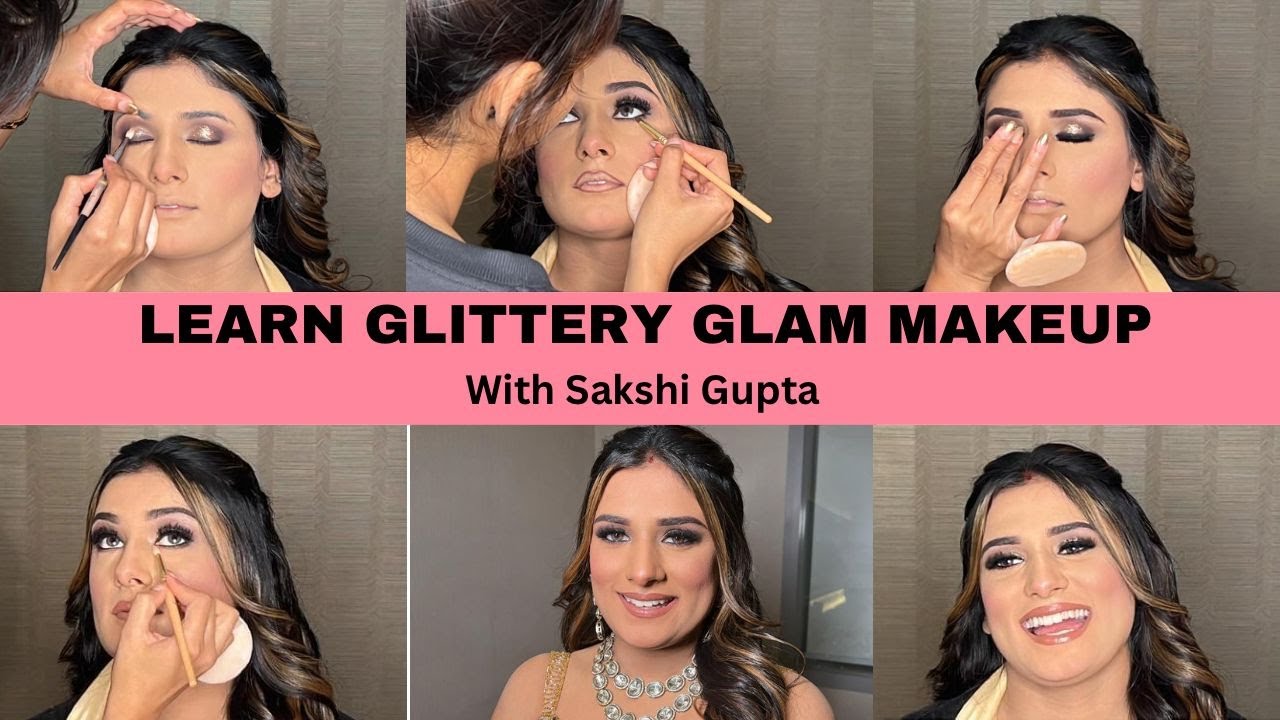 Uncut Glam Glittery eye Makeup Tutorial @SakshiGuptaMakeupStudioAcademy ...