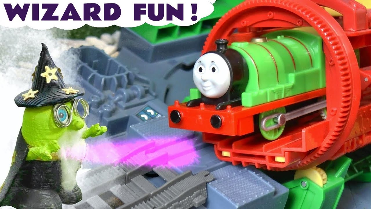 Wizard Funling Has Fun Helping the Toy Trains - YouTube
