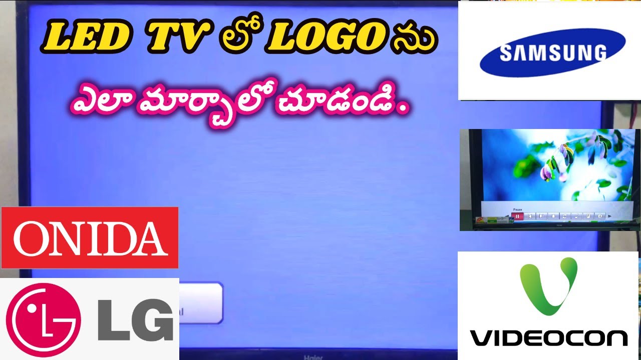how to change led TV logo.led TV logo changing.how to install logo in ...