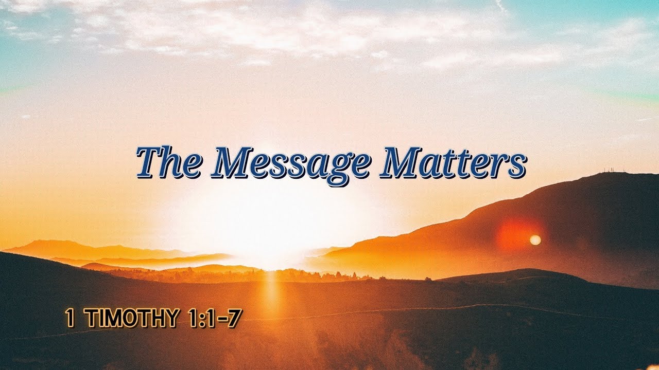 The Message Matters - YouTube