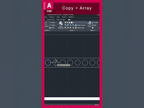 AutoCAD Command Copy Array #autocad #architecture - YouTube