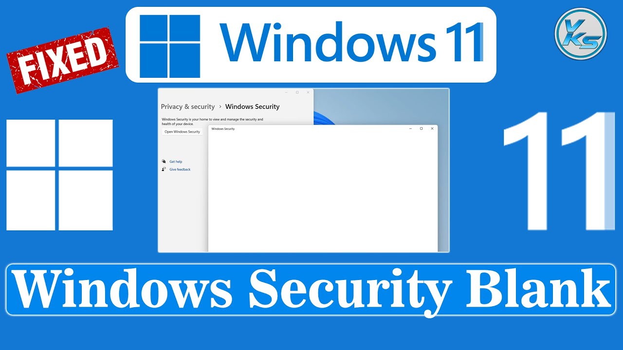 How To Fix Windows Security Blank in Windows 11 - YouTube
