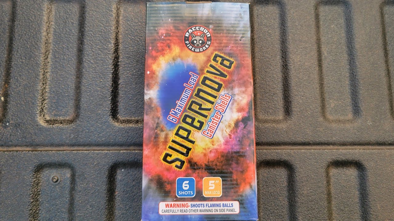 Supernova 5" canister shells by Raccoon fireworks - YouTube