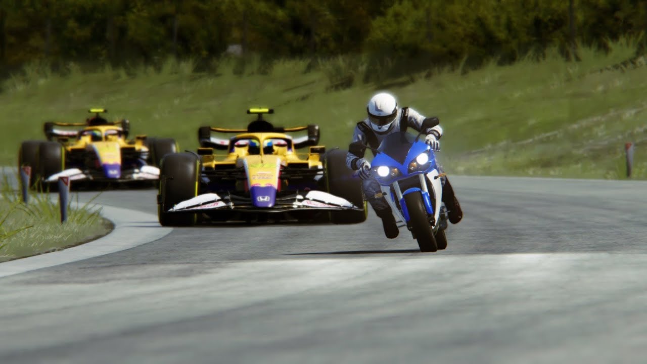 Yamaha YZF R1 vs F1 Rapsol 2022 Racing Cars at Old Spa - YouTube