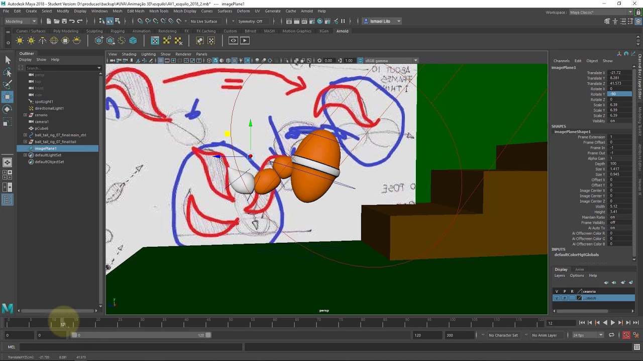 Aula Animação 3d Autodesk Maya Princípios Básicos Bola Com Rabo Youtube
