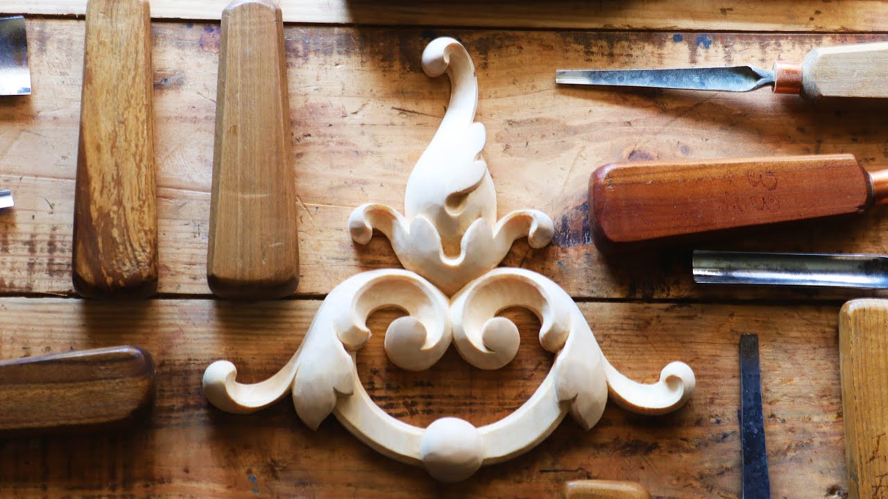 Ornament, woodcarving - YouTube