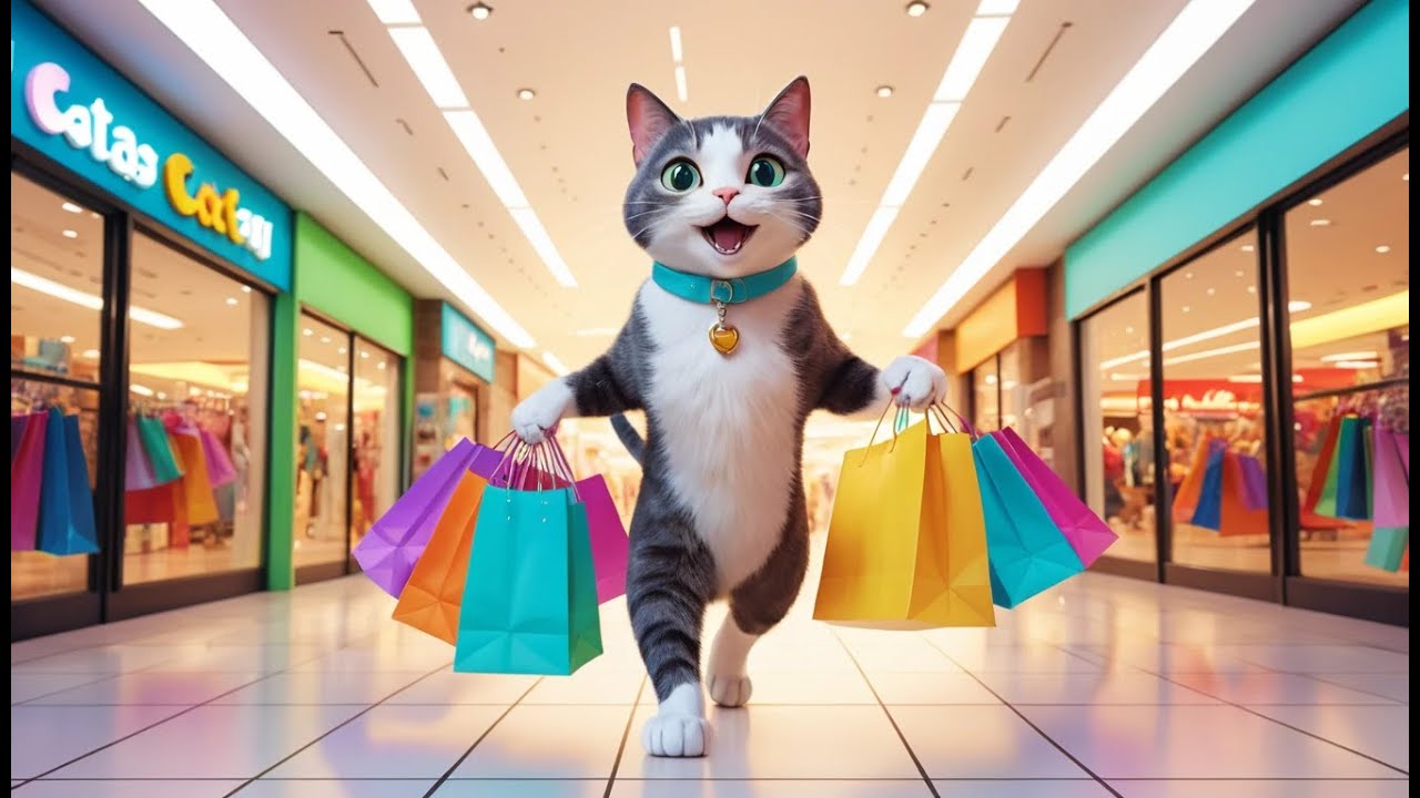 Cats Go Shopping at the Mall! 🐾🛍️ - YouTube