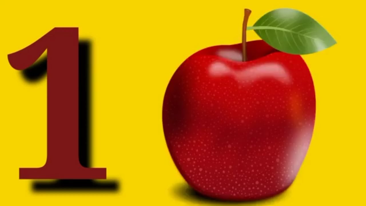 counting number with pictures| Alphabet song for kids || a for apple ...