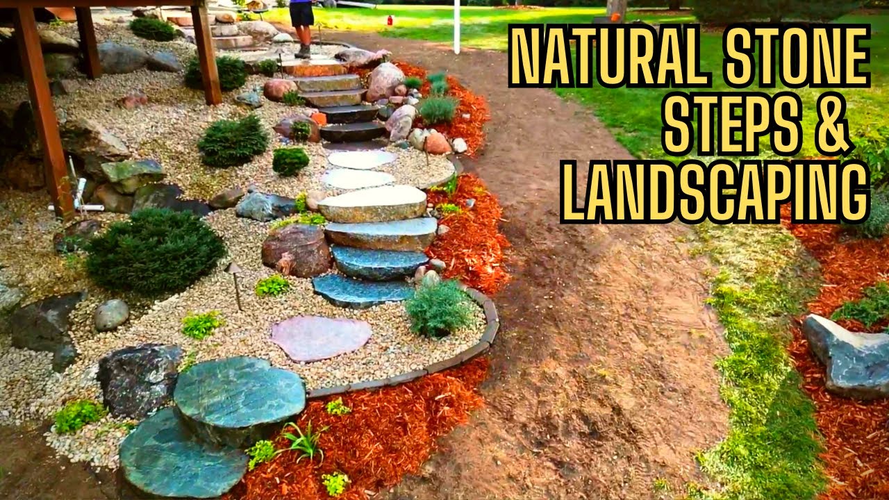 Stunning Stone Staircase 🌿⛏️ Great Outdoor Transformation - YouTube