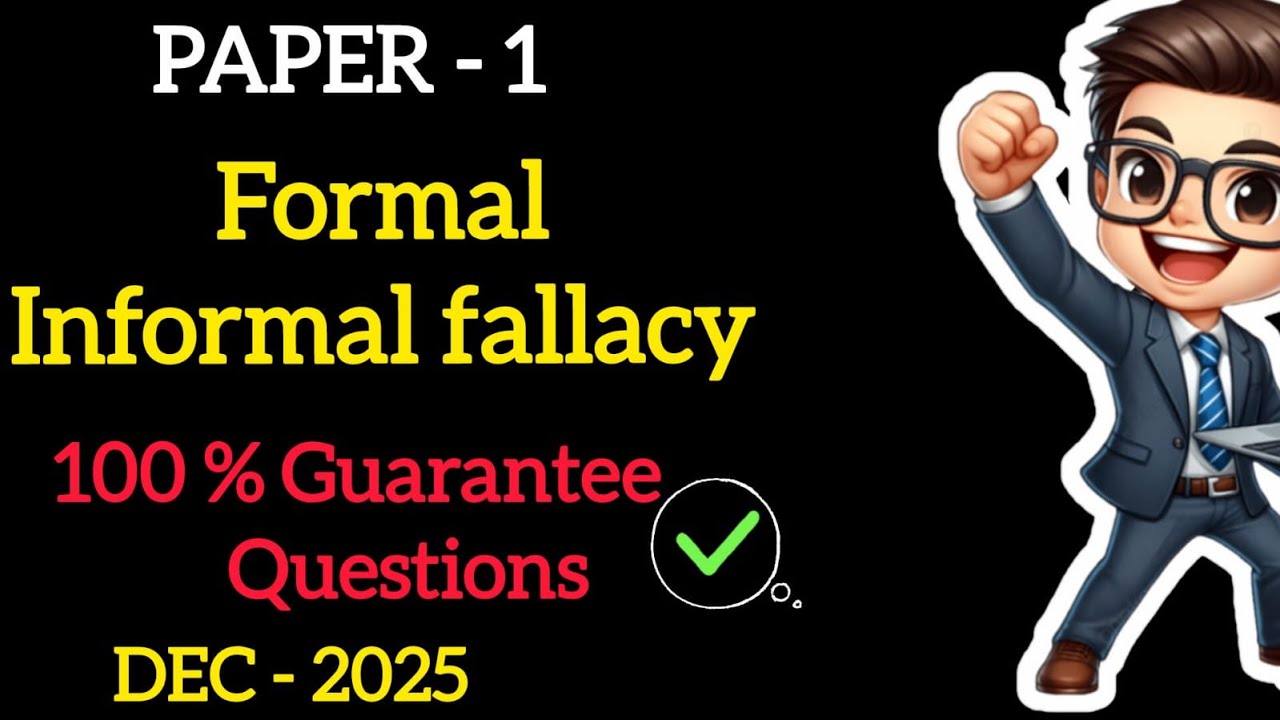 FORMAL AND INFORMAL FALLACY CLASS PYQ UGC NET MOST REPEATED QUESTION ...