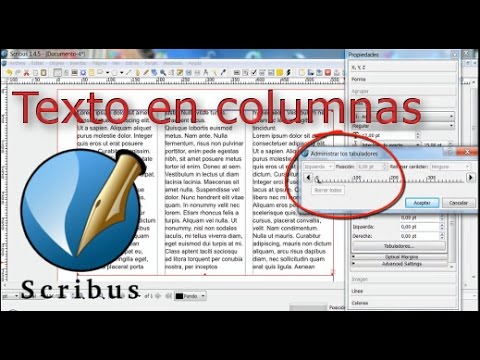 Diseño de texto en columnas con scribus - YouTube