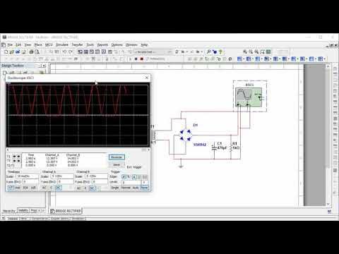 Bridge Rectifier Circuit Simulation using Multisim - YouTube