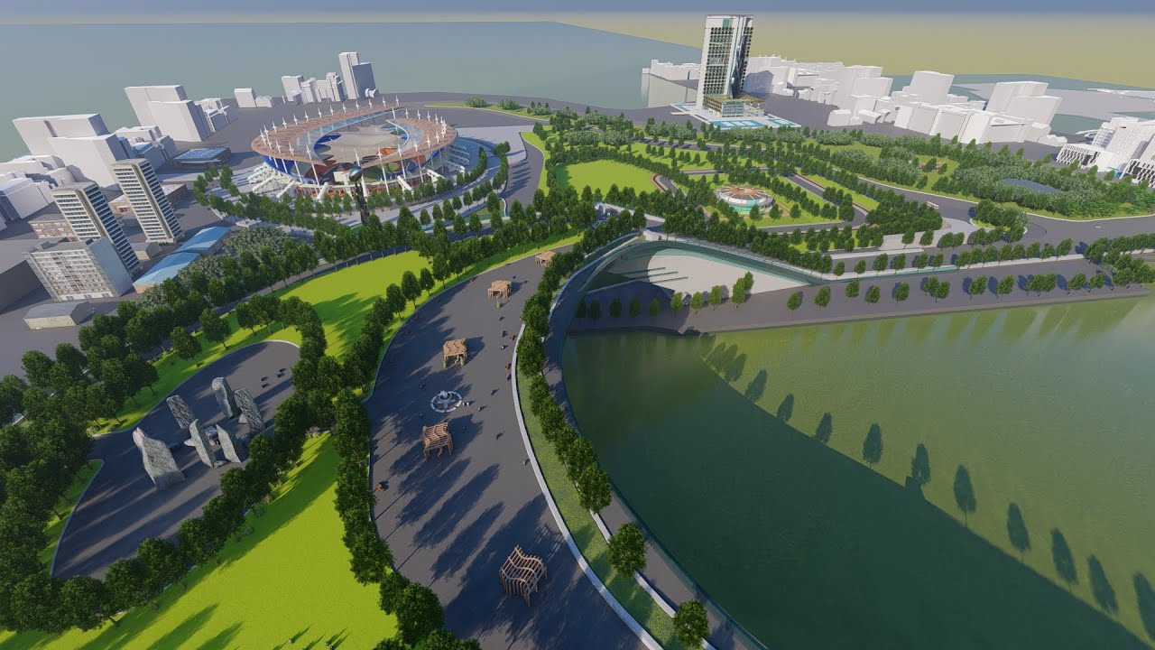 Urban Civil Engineering Design Concept Dublin Docklands in V.R ...