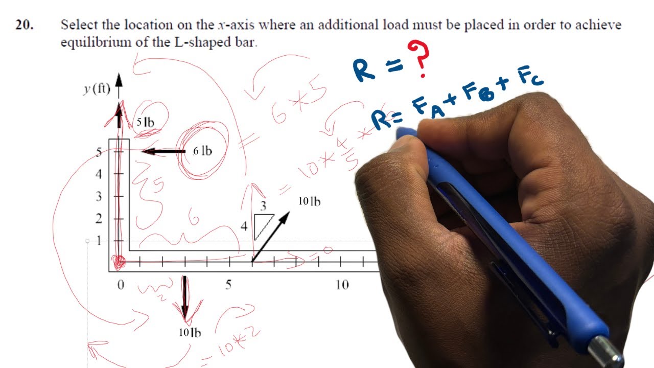 Part 20 - Fe Exam review: Statics 3 Equilibrium of forces - YouTube