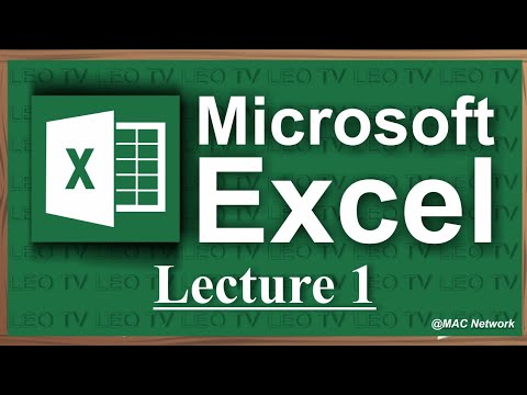 Excel lecture 1 - YouTube
