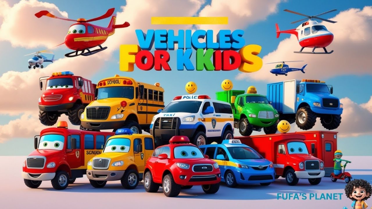 Vehicles For Kids | Vehicles Names & Sound | Cars Trucks | @FufasPlanet ...