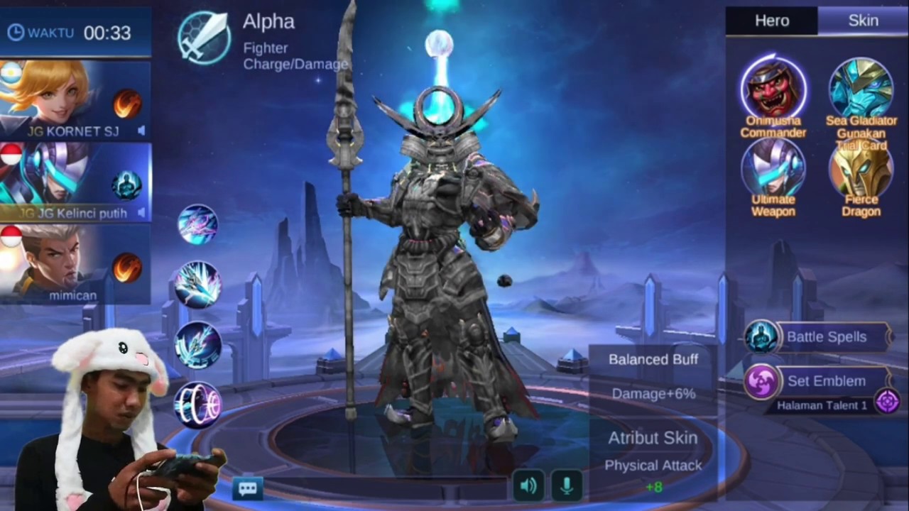 skin epic alpha onimusha commander. nyobain di mode survival mobile ...