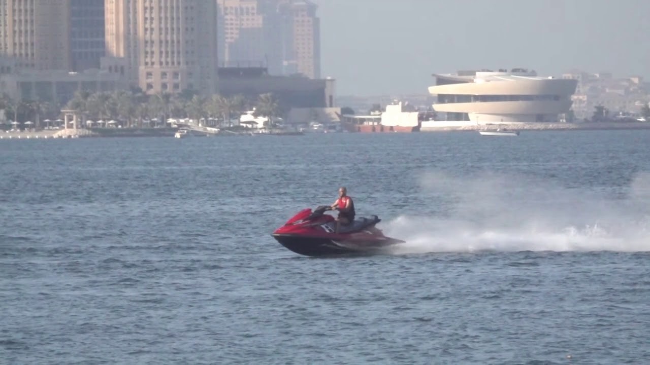 Jet Ski Slowmotion Doha Corniche - Qatar - YouTube