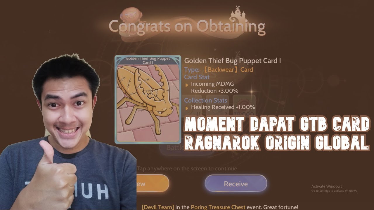 Ragnarok Origin Global | Moment Dapat GTB Card | Prontera 10 - YouTube
