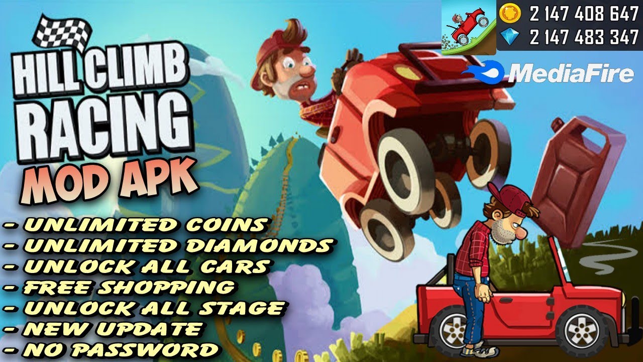 Hill Climb Racing Mod Apk Terbaru - Unlimited Coin & Diamond / Unlock ...