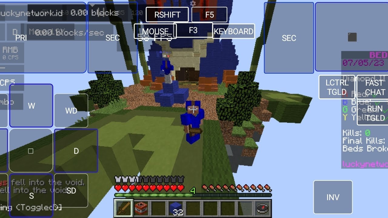 playing Minecraft java edition on mobile #bedwars - YouTube