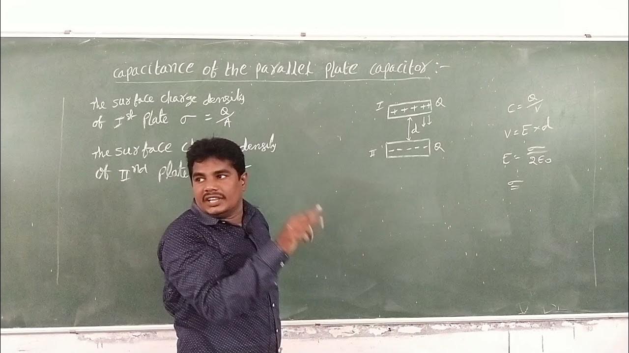 Capacitance Of The Parallel Plate Capacitor Derivation Class 12
