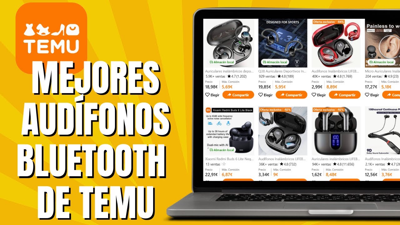 Mejores Audífonos Bluetooth De TEMU - YouTube