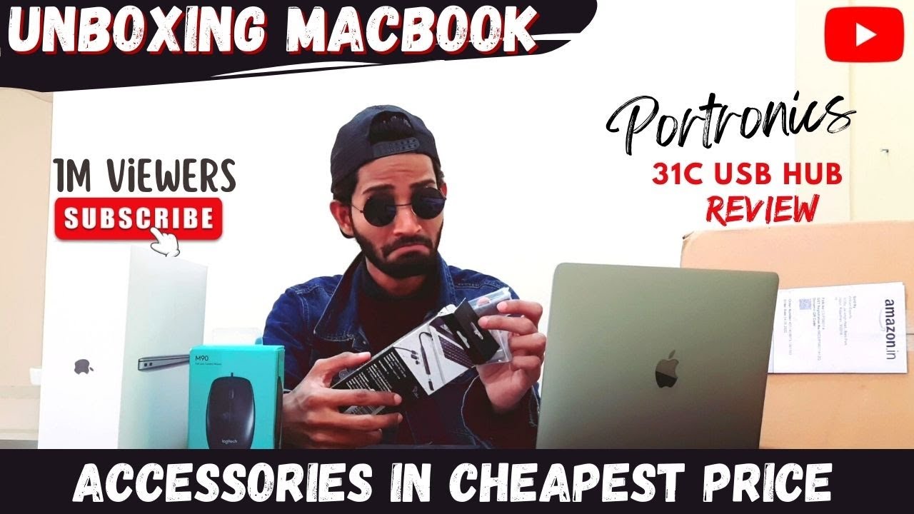 UNBOXING MACBOOK ACCESSORIES In Budget Mport 31C - Slimmest, USB Hub ...