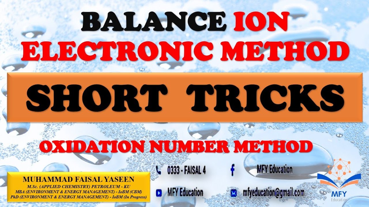 Short Technique to Balance Ionic Equation - YouTube