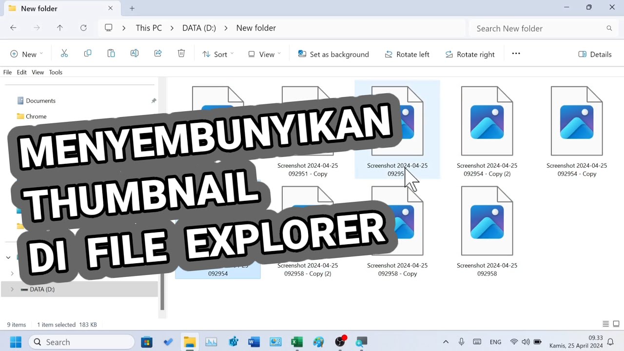Tutorial Menyembunyikan Thumbnail Yang Ada File Explorer Windows 11 ...