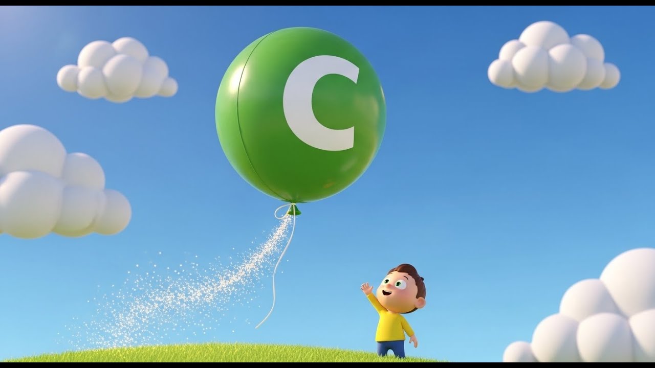 Desfile de globos arcoíris ABC | Aprende el abecedario con colores y ...