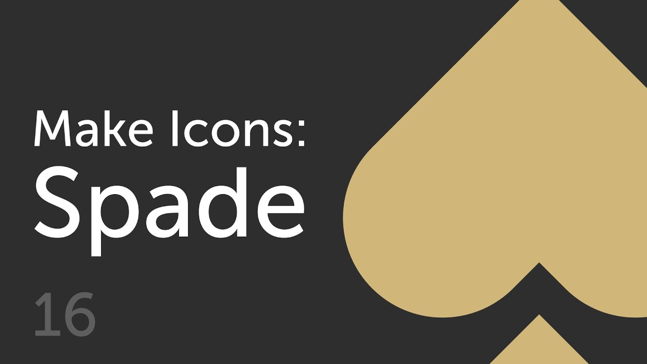 How to Make a Spade Icon | Make Icons 16 - YouTube