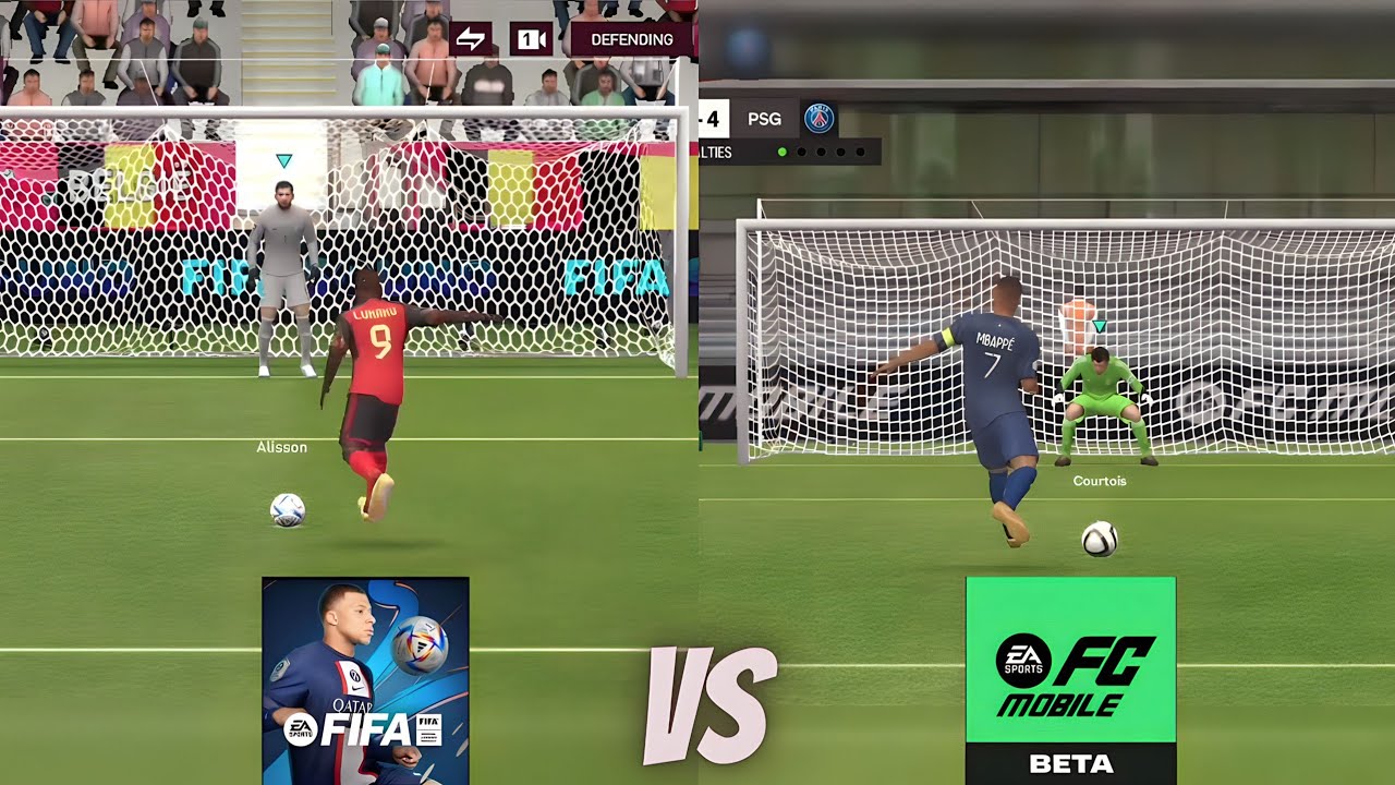 FIFA MOBILE 2023 VS EA SPORTS FC MOBILE 24 COMPARISON: PENALTY AND ...