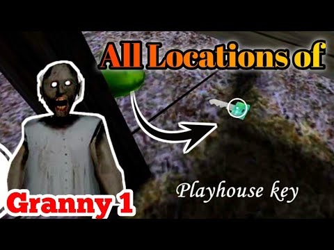 all locations of playhouse key in granny 1 latest update • - YouTube