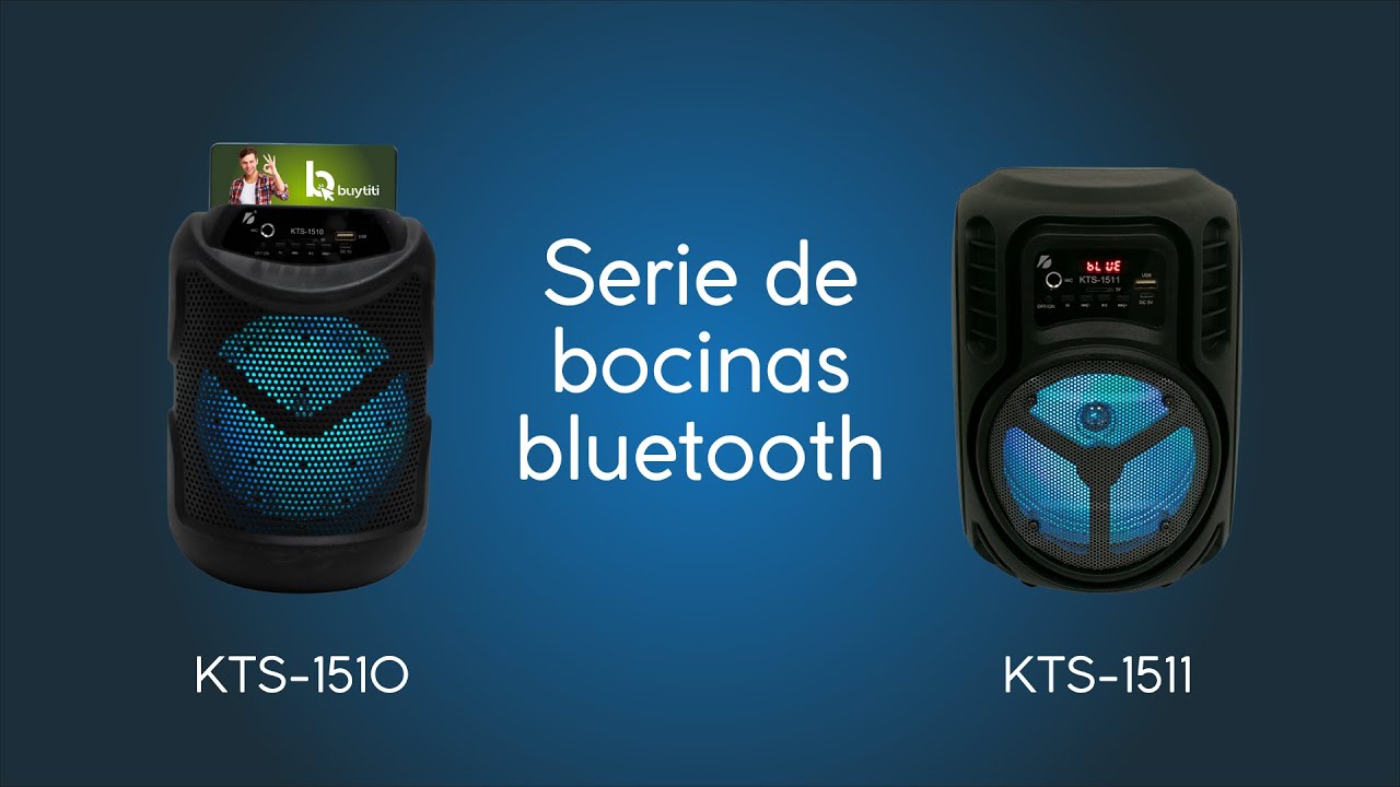 Serie de bocinas bluetooth 6.5 pulgadas LED KTS-1510 y KTS-1511 - YouTube