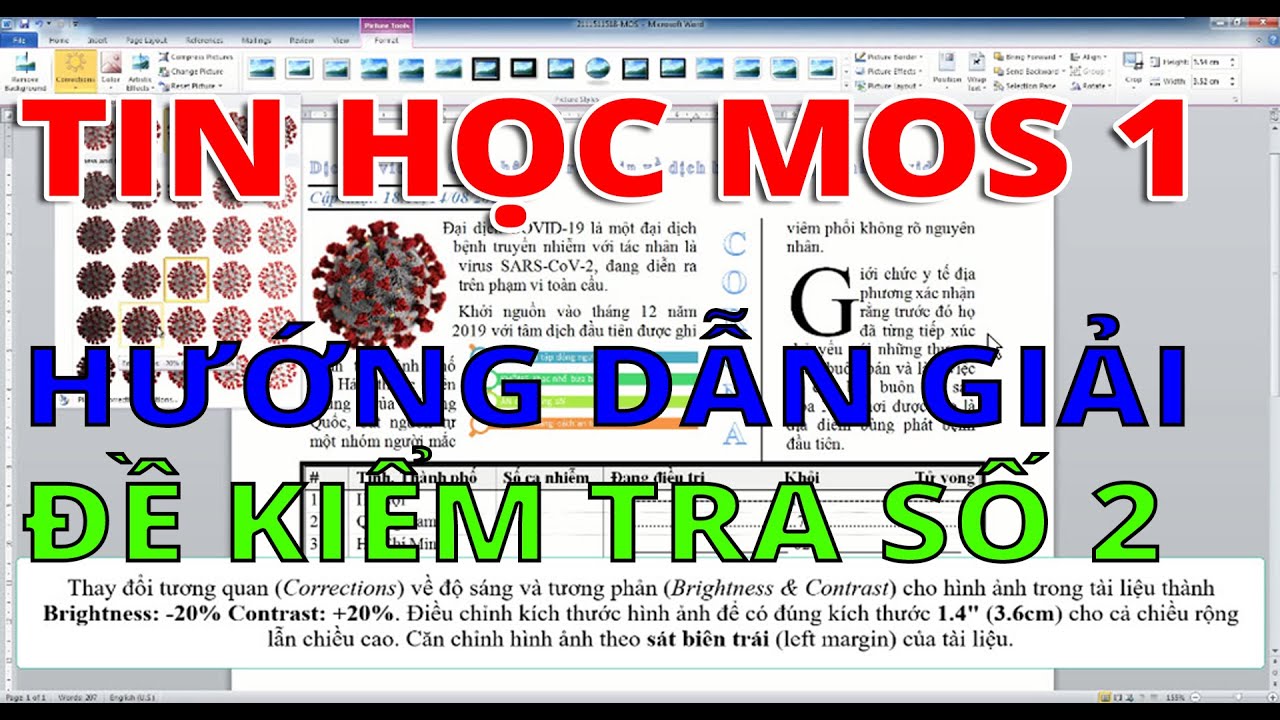 Tin học MOS 1 - Kiểm tra quá trình - Đề số 2 - LK0202 - YouTube