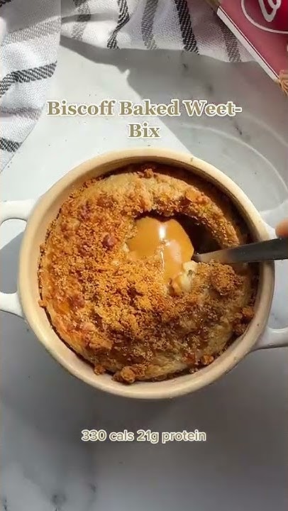 Biscoff Baked Weetbix *Low calorie, High Protein Breakfast Idea* - YouTube