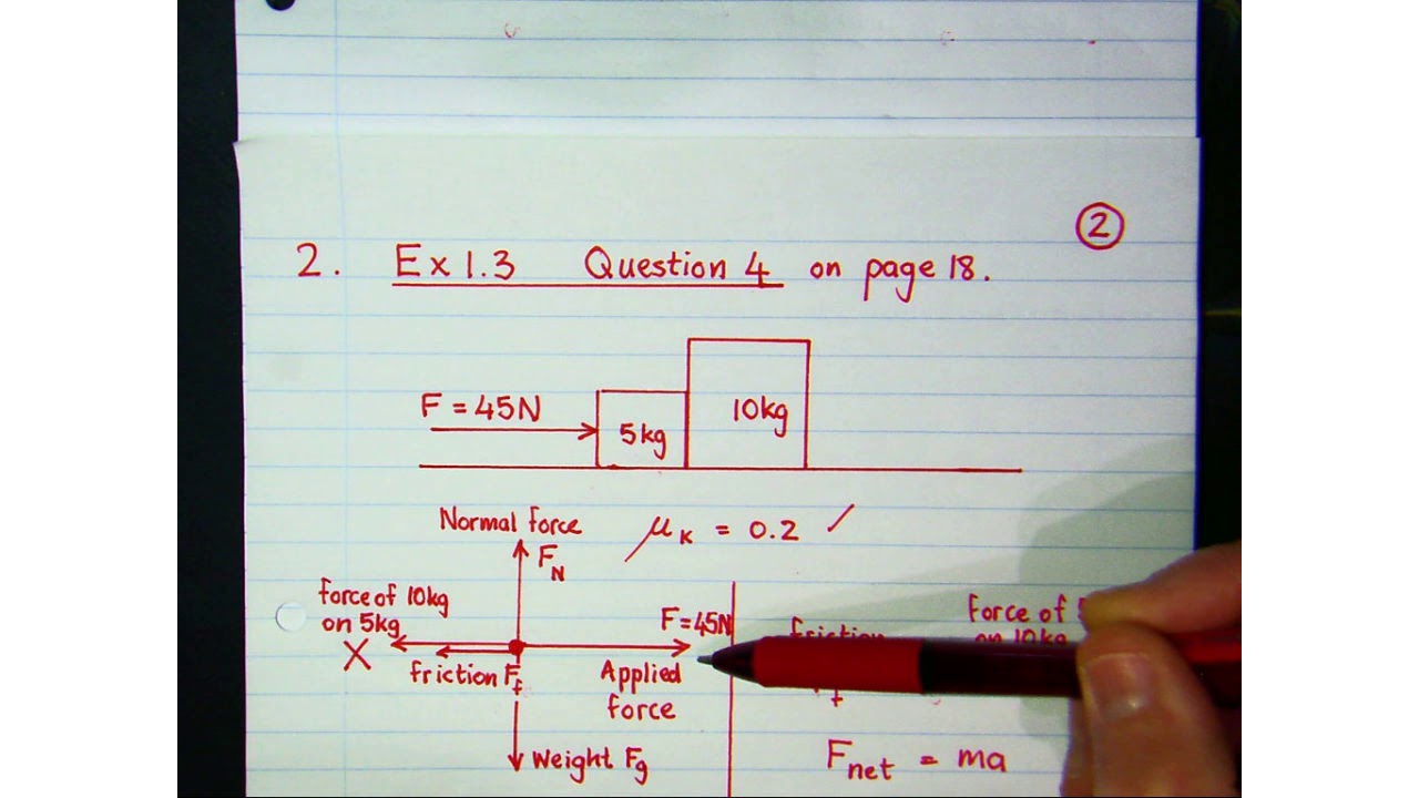 Grade 11 Video 3 Newtons second law horizontal motion - YouTube