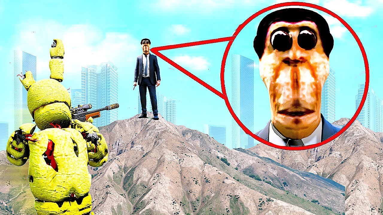 SPRINGTRAP ENCONTROU O OBUNGA ASSUSTAADOR? | GTA V Five Nights at ...