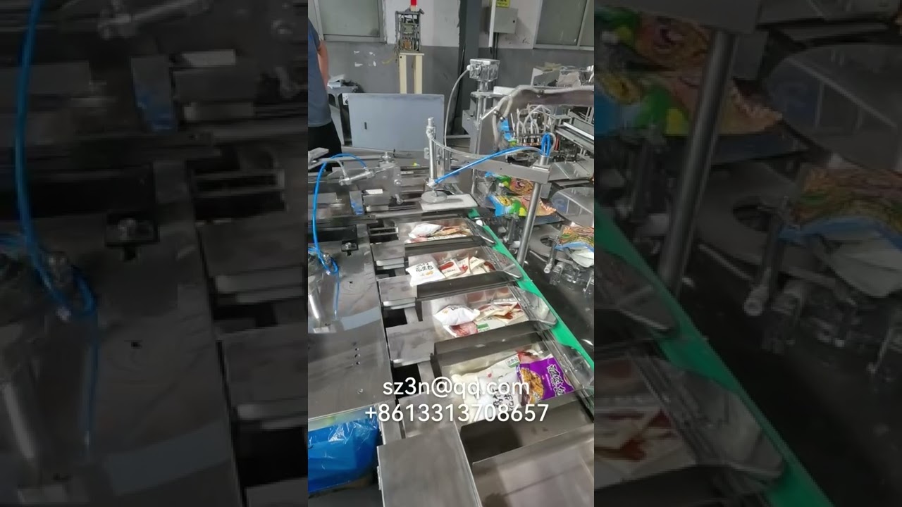 Automatic bagging machine, prefabricated bag automatic packaging machine自动装袋机，预制袋自动包装机 - YouTube