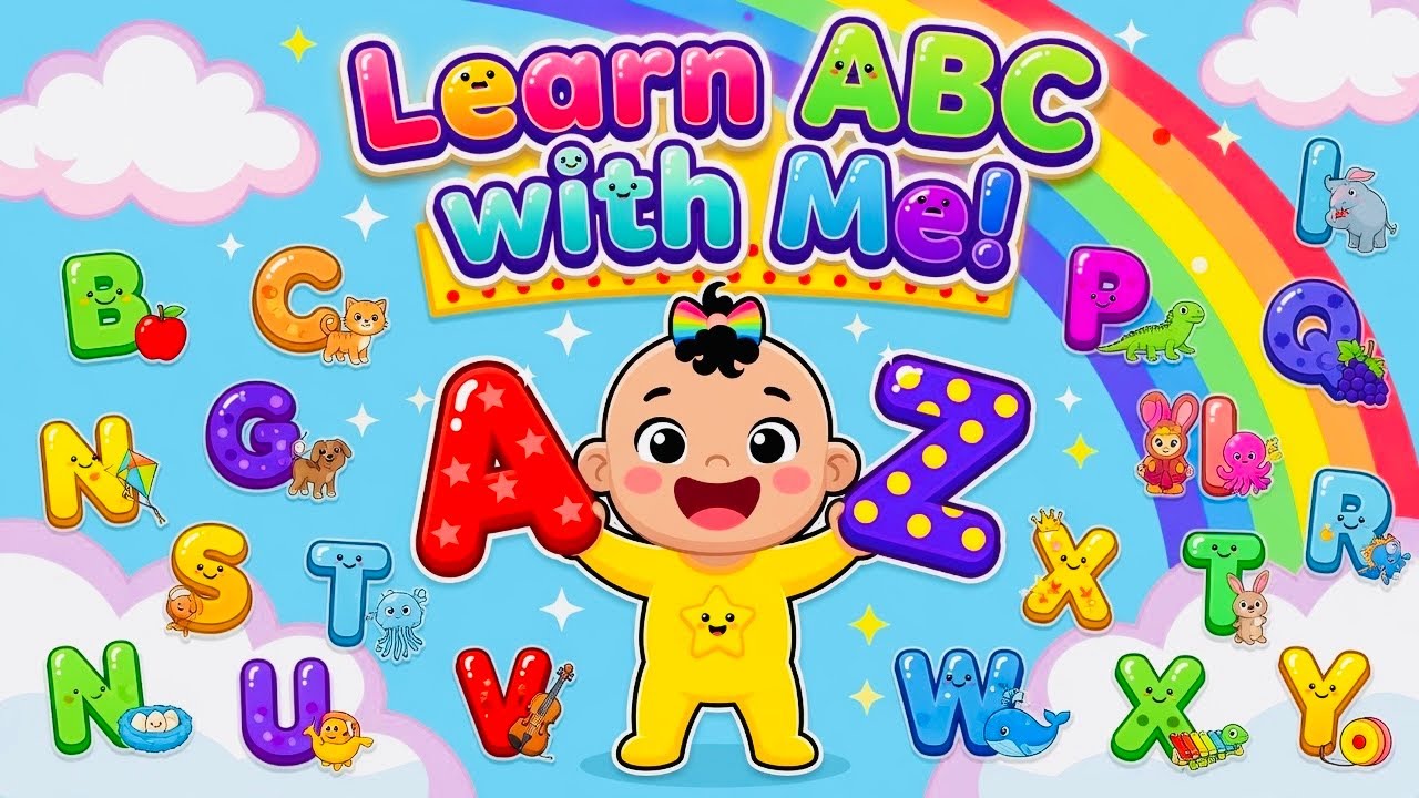 ABC Learning for Kids 🇺🇸 | A for Apple 🍎 B for Ball 🏀 | Fun Alphabet ...