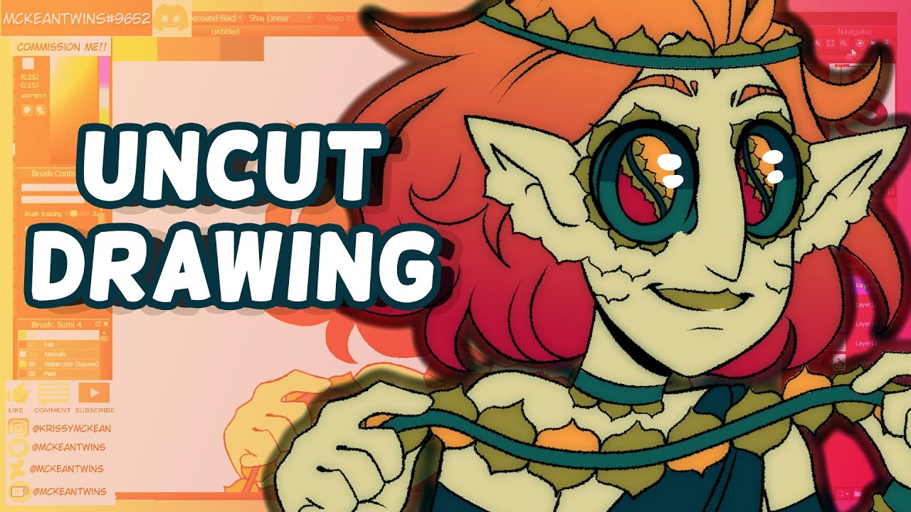 MERMAY// Day #6 - Prompt: Random Color Pallet [ Uncut Drawing ] 🧜‍♀️🌿🍀 ...