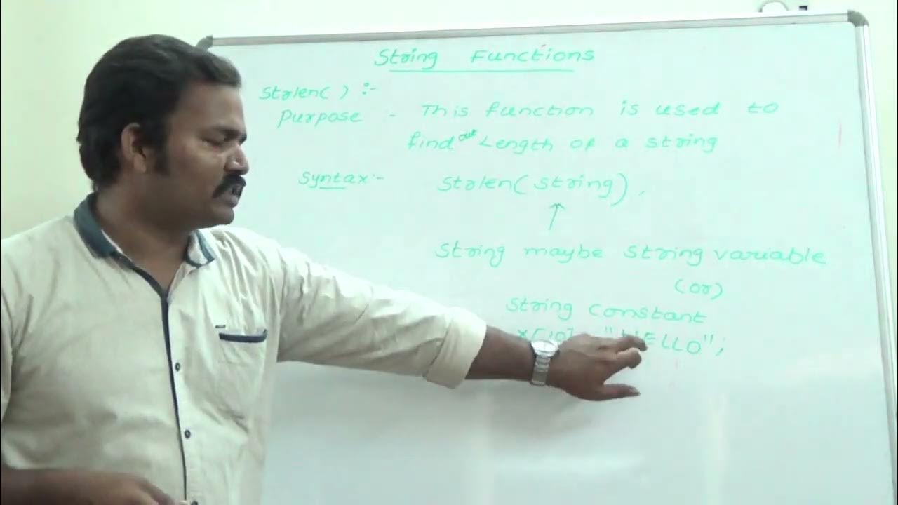 String Functions In C Programming Part 1 Clanguage Tutorial Youtube