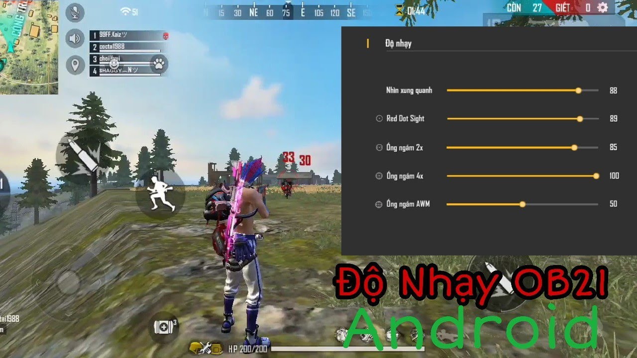 Cài Độ Nhạy OB21 Auto Headshot Cho Android (Sensitivity Setting OB21 ...