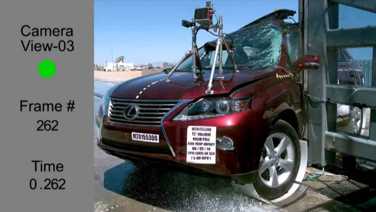 2015 Lexus RX350/RX450h NHTSA Side Pole Impact - YouTube