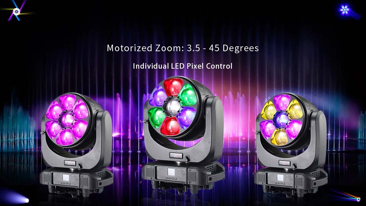 760B 7x60W Beam Wash Big Bee Eye Moving Head - YouTube