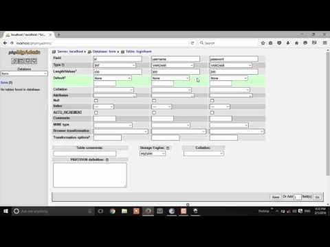 how to create database using xampp - YouTube
